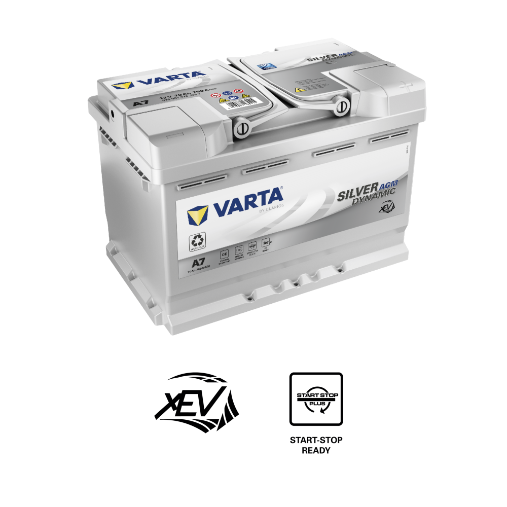 Batería Varta A7 12V 70Ah AGM